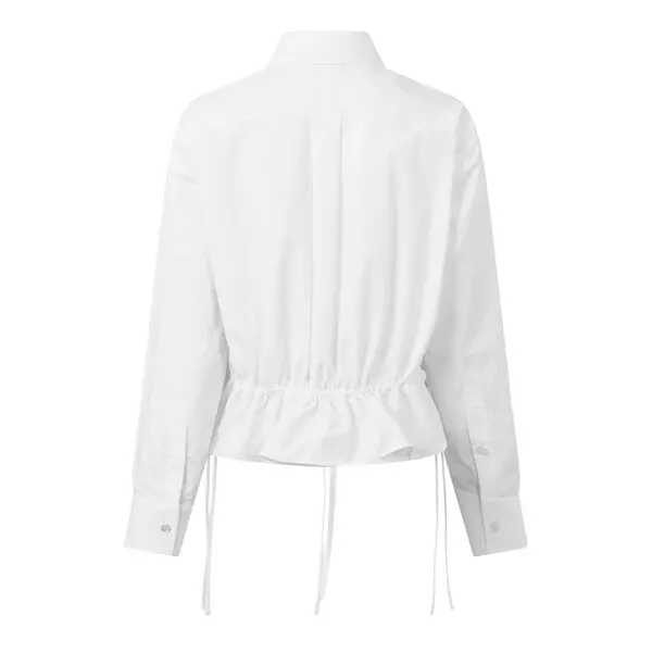 Alexander McQueen Long Sleeve Cotton Shirt With Drawstring Waist - No