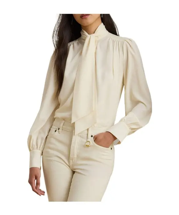 Ralph Lauren Long Sleeve Blouse With Pussy Bow