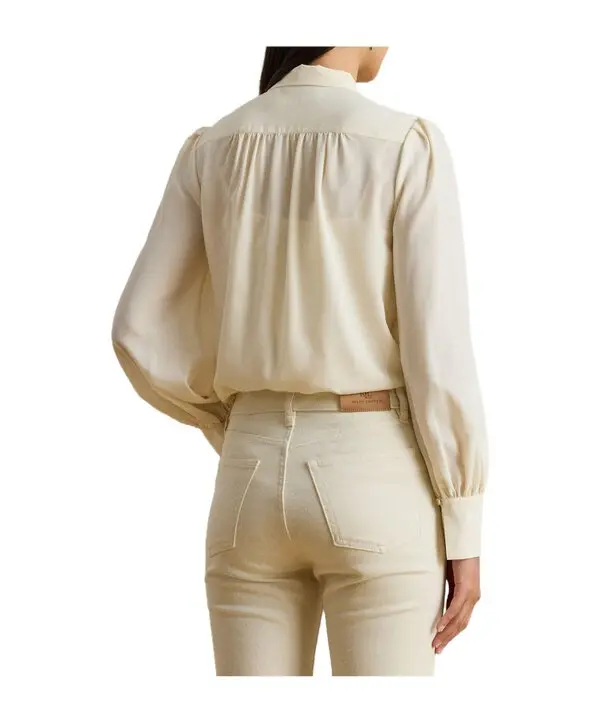 Ralph Lauren Long Sleeve Blouse With Pussy Bow