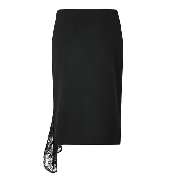Alexander McQueen Midi Pencil Skirt With Lace Detailing