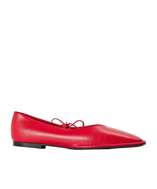 ALOHAS Ballet Flats With Tie Fastening - Red