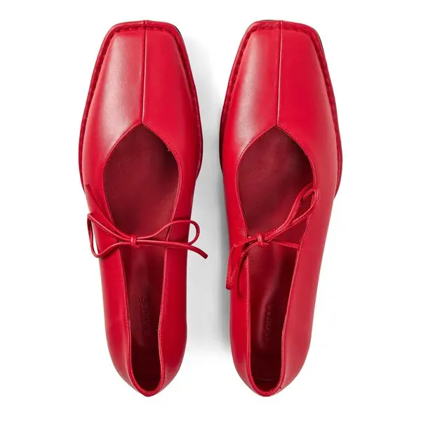 ALOHAS Ballet Flats With Tie Fastening - Red