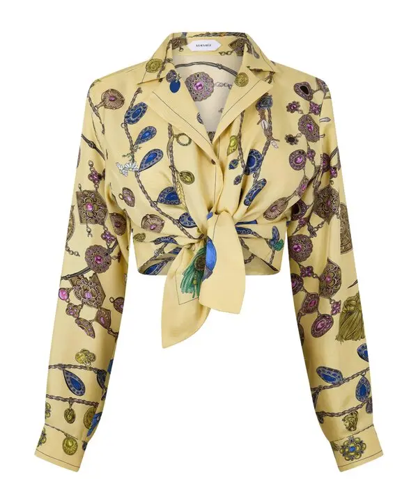 Versace Casual Printed Shirt - Nude