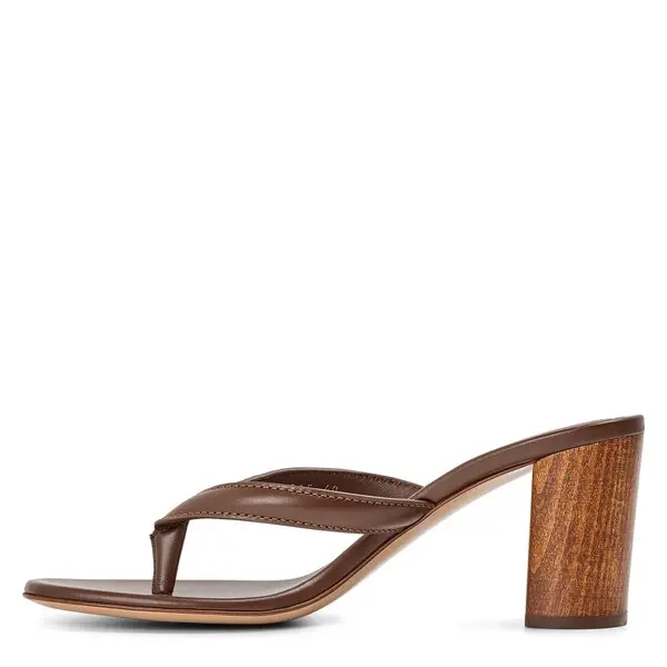GIANVITO ROSSI Flip Flop 70h High Heel Sandals - Brown