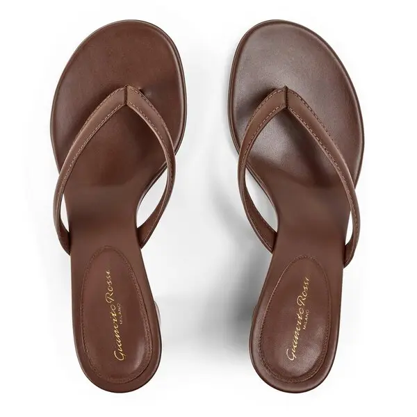 GIANVITO ROSSI Flip Flop 70h High Heel Sandals - Brown
