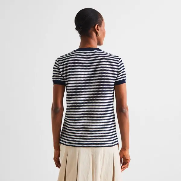 Max Mara Crew Neck Short Sleeve Knit Top