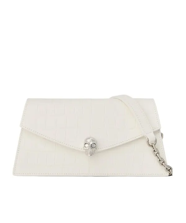 Alexander McQueen Alex Skull Mini Bag - White Silver