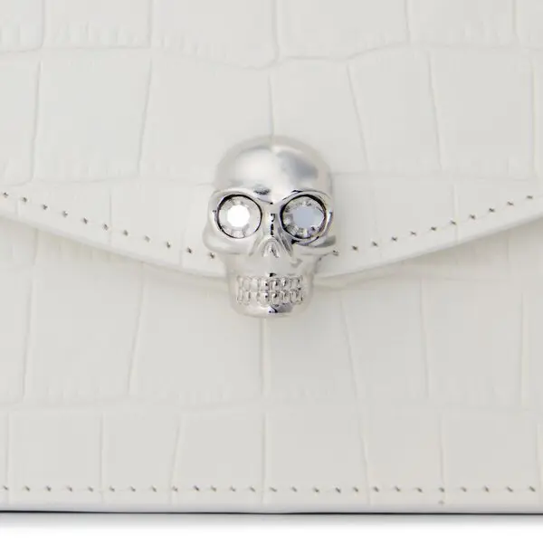 Alexander McQueen Alex Skull Mini Bag - White Silver