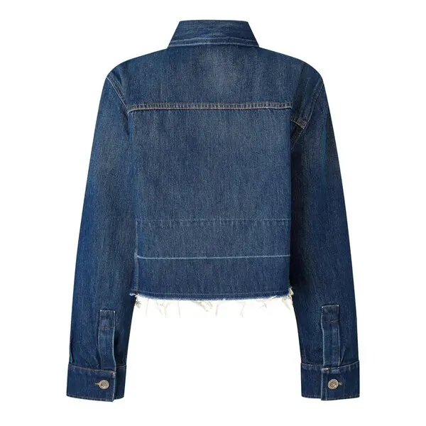 Givenchy Cropped Denim Jacket - Blue