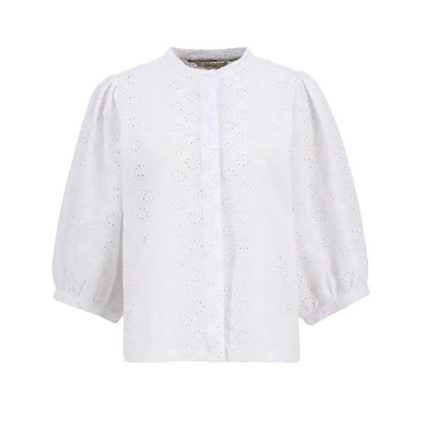 Barbour Embroidered Button-front Blouse