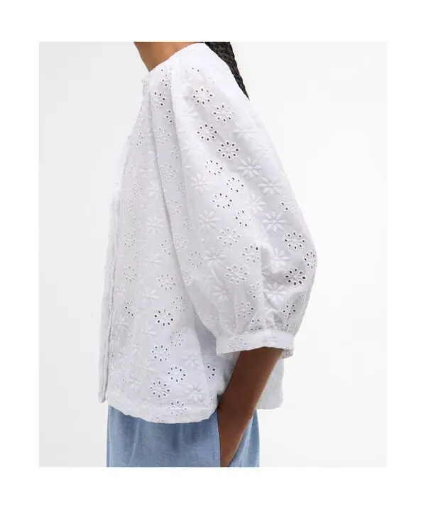 Barbour Embroidered Button-front Blouse