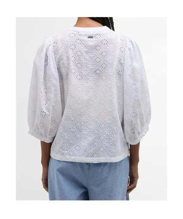 Barbour Embroidered Button-front Blouse