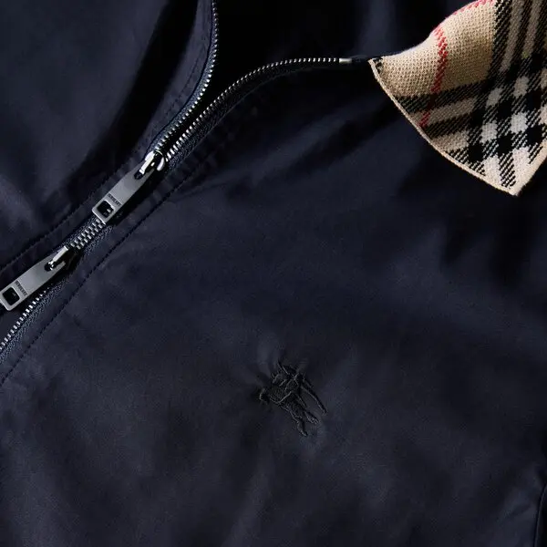 Burberry Zip-up Bomber Jacket With Vintage Check Collar