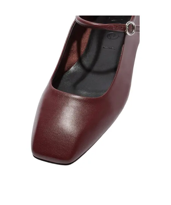 AeydĒ Nappa Leather Mary Jane Flats - Red