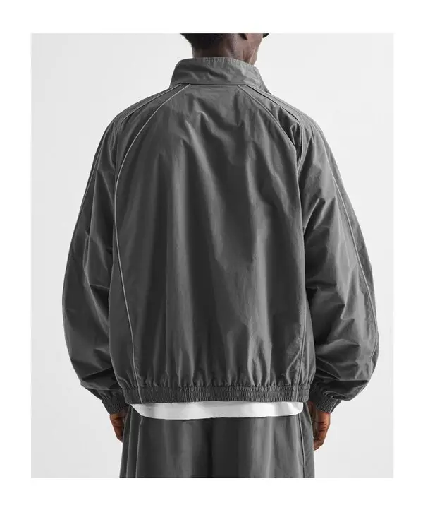 Balenciaga Zip-up Stand Collar Track Jacket - Gray