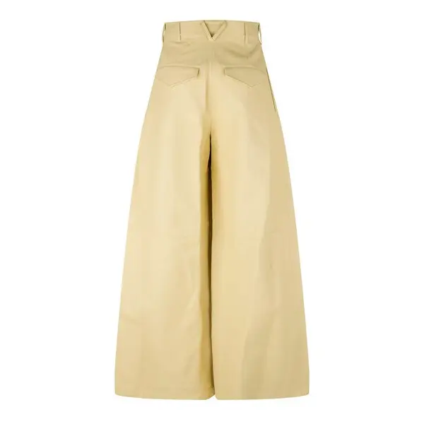 Bottega Veneta Solid Color Leather Trousers