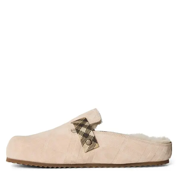 Burberry Mules With Checked Strap Detailing