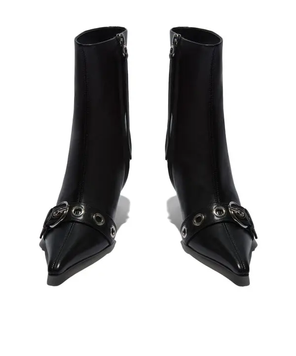 AeydĒ Solid Color Ankle Heeled Boots