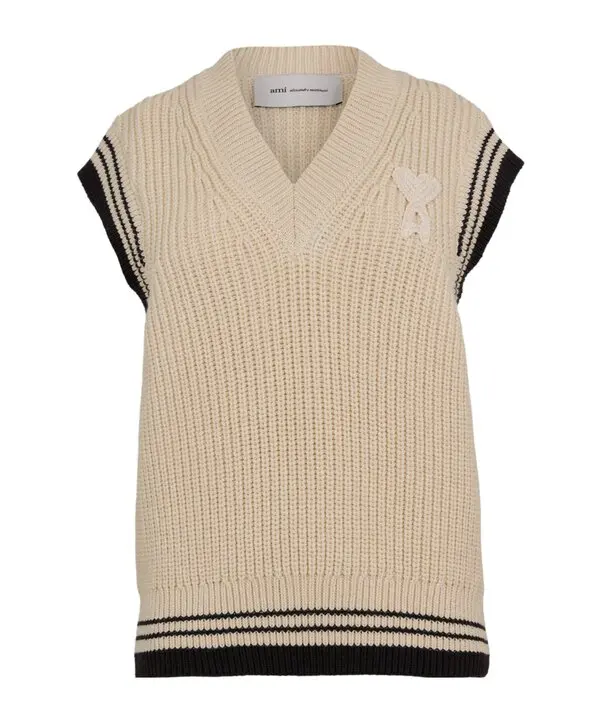 AMI Paris V-neck Knitted Vest