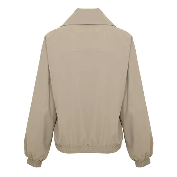 Balenciaga Solid Color Turtleneck College Baseball Jacket
