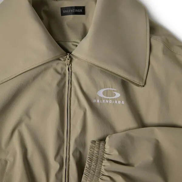 Balenciaga Solid Color Turtleneck College Baseball Jacket