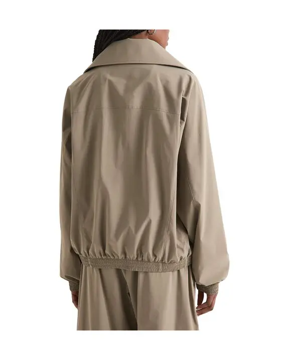 Balenciaga Solid Color Turtleneck College Baseball Jacket