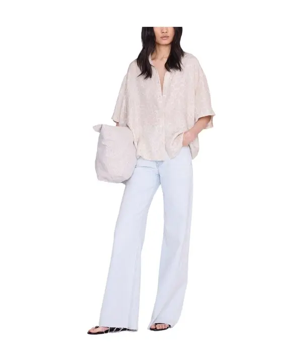 ANINE BING Printed Short-sleeve Shirt