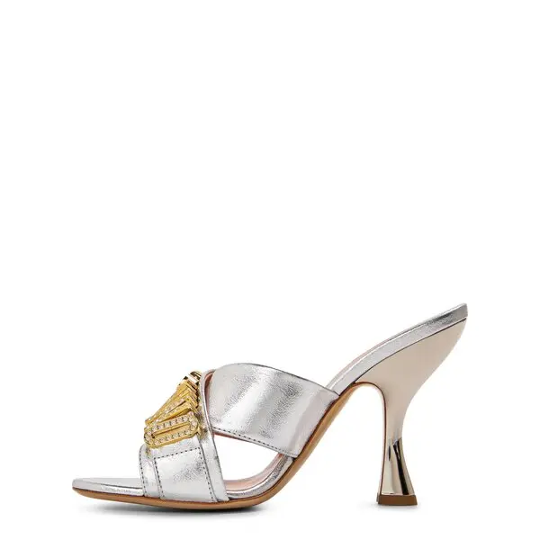 Moschino Letter Embellished Heeled Mules
