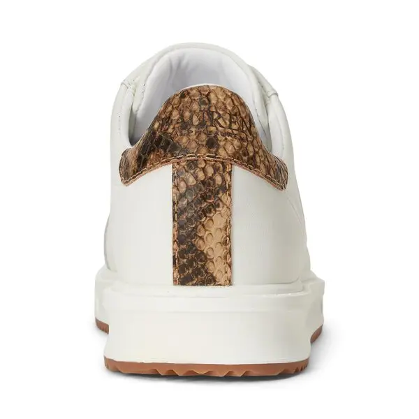 Ralph Lauren Ainsley Low-top Sneakers With Snakeskin Detail