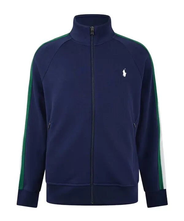 Polo Ralph Lauren Contrast Paneled Sport Zip Jacket - Blue
