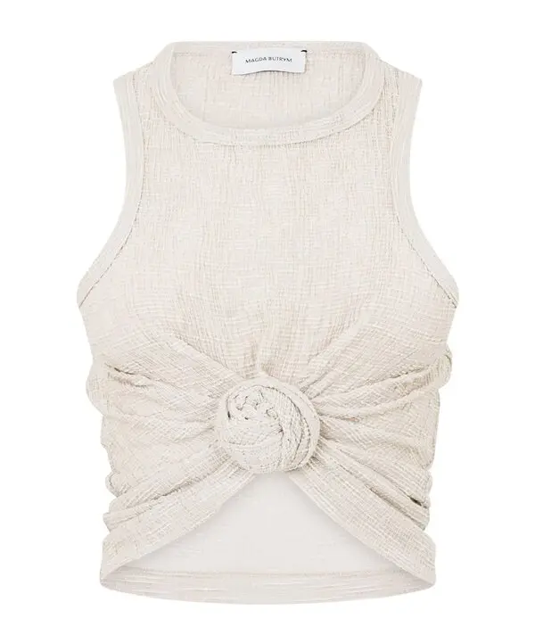 Magda Butrym Sleeveless Textured Knot Detail Top