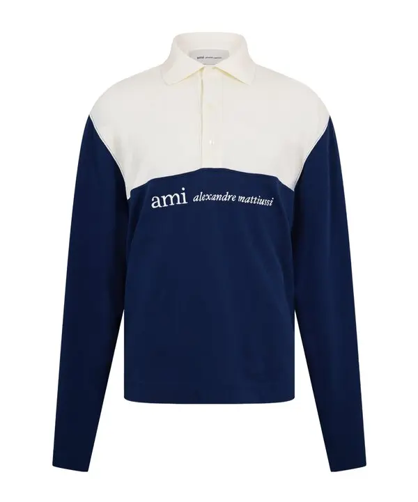 AMI Paris Comfortable And Versatile Long-sleeve Polo Shirt