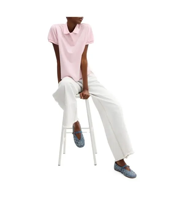 COACH Culpted C Maryjane Ballet Pumps - White