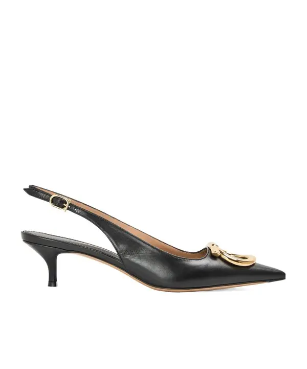 FERRAGAMO Sara Slingback With Pointed Toe - Black