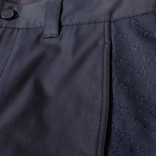Gucci Twill Knee-length Shorts With Textured Paneling