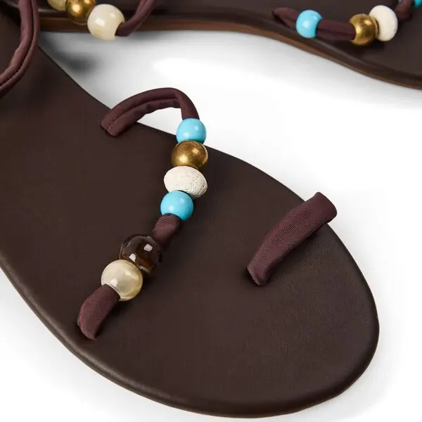 ANCIENT GREEK SANDALS Embellished Flat Sandals
