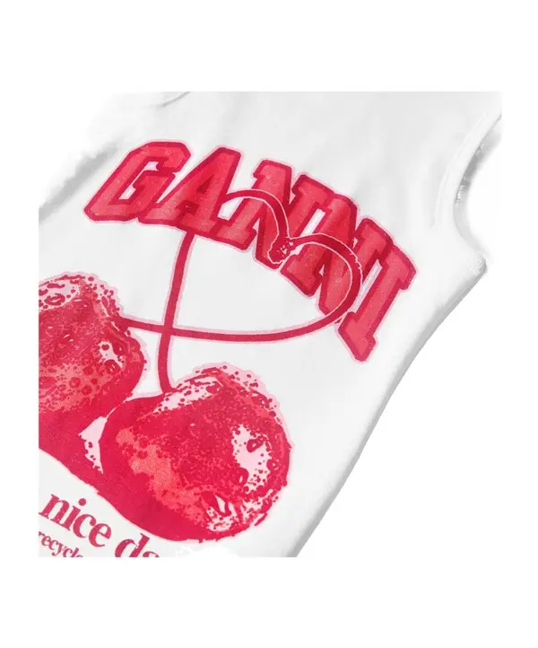 GANNI Cherry Graphic Tank