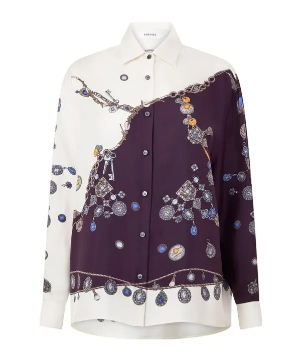 Versace Long-sleeve Printed Shirt
