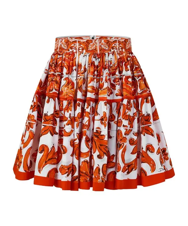 Dolce & Gabbana Printed Layered Cake Skirt