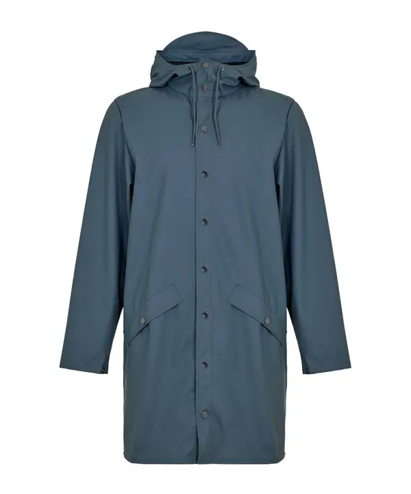 Rains Hooded Snap-button Raincoat