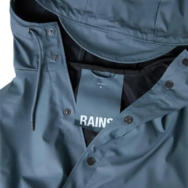 Rains Hooded Snap-button Raincoat