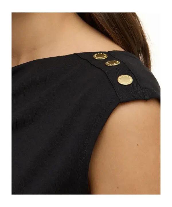 Barbour Sleeveless Top With Logo Detail - Black