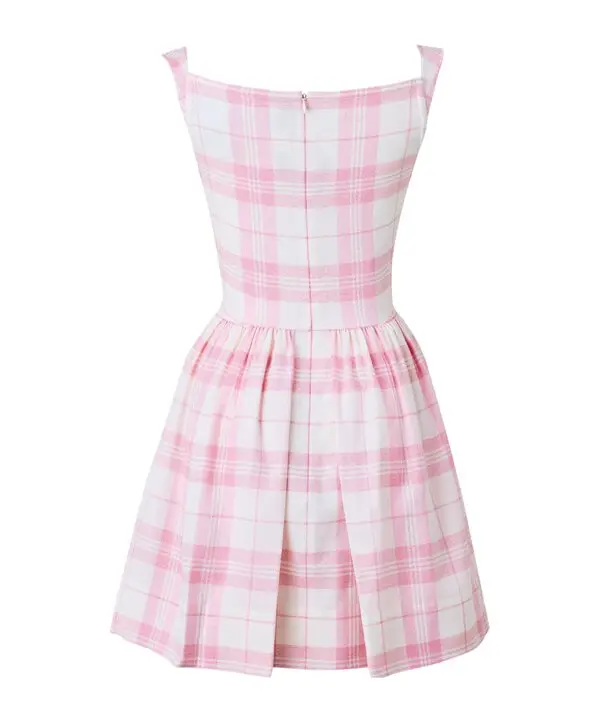 VIVIENNE WESTWOOD Check Sleeveless Square-neck Dress