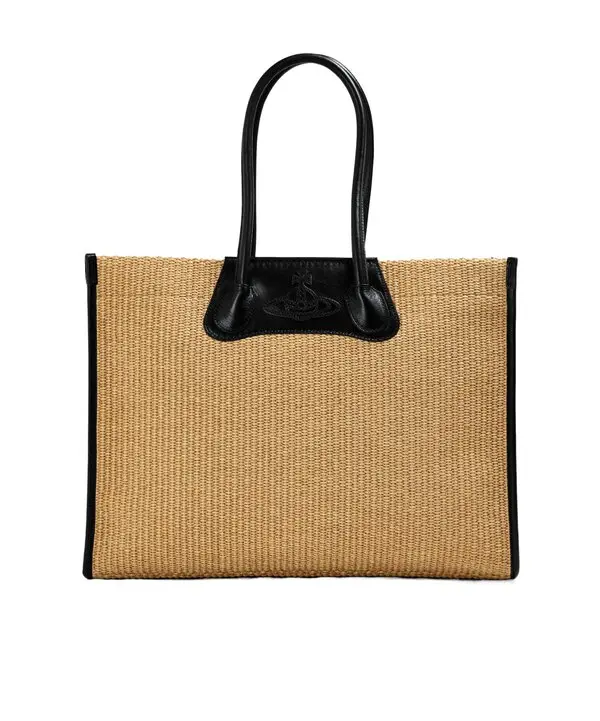 VIVIENNE WESTWOOD Rattan Tote Bag - Nude