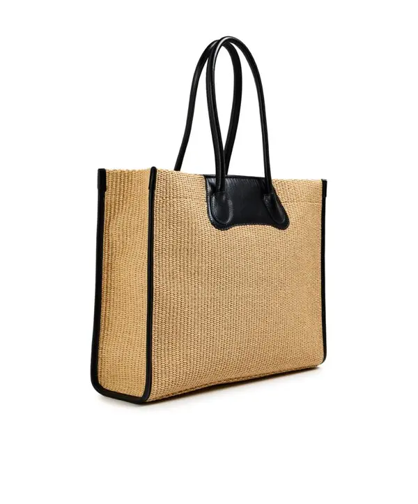 VIVIENNE WESTWOOD Rattan Tote Bag - Nude