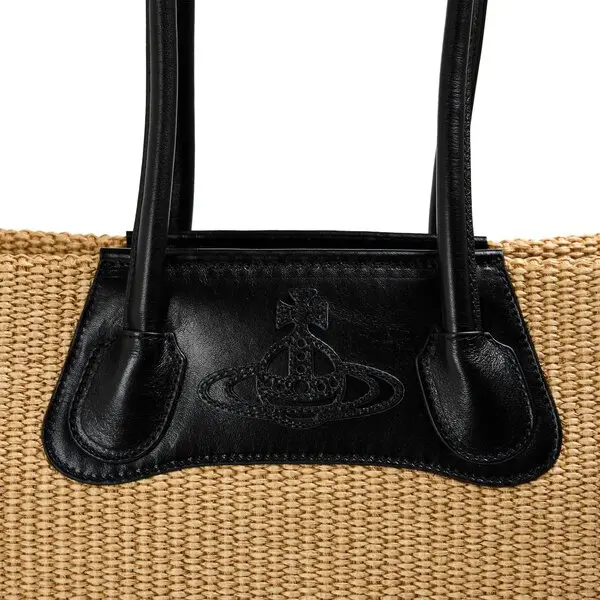 VIVIENNE WESTWOOD Rattan Tote Bag - Nude