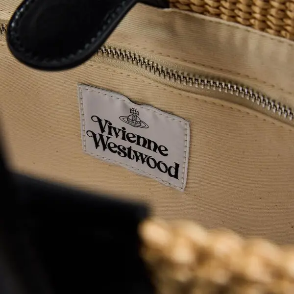VIVIENNE WESTWOOD Rattan Tote Bag - Nude