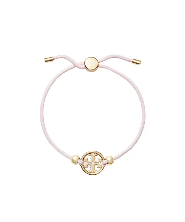 Tory Burch Miller Slider Adjustable Leather Bracelet - Pink