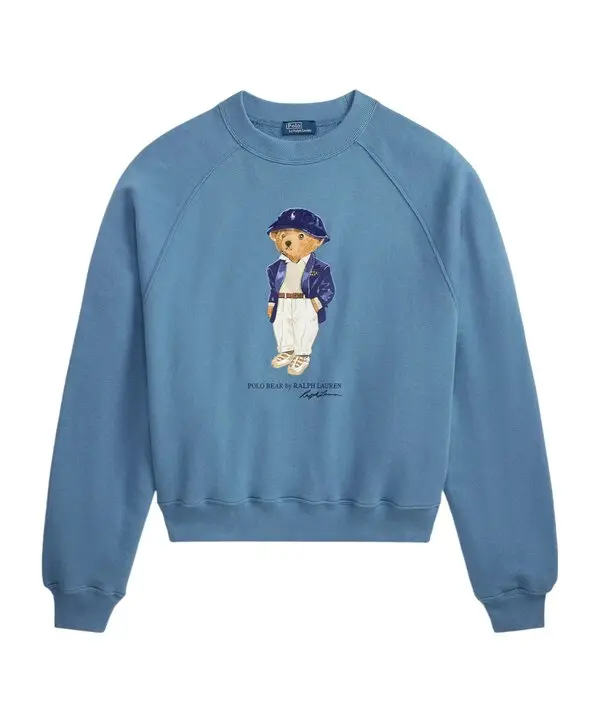 Polo Ralph Lauren Crewneck Sweatshirt With Embroidered Bear Graphic