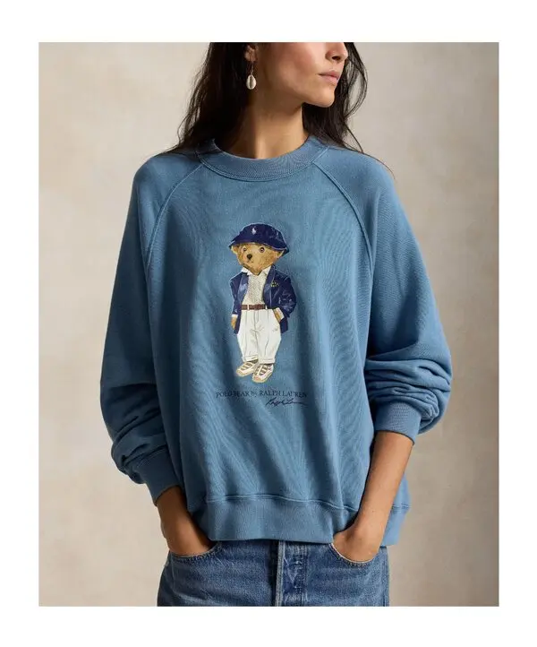 Polo Ralph Lauren Crewneck Sweatshirt With Embroidered Bear Graphic